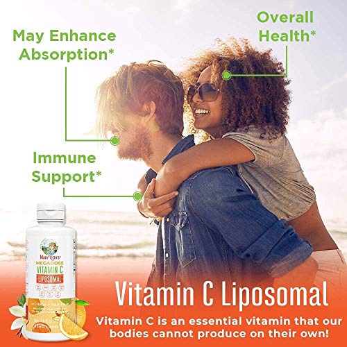 Turmeric & DHA Liposomal & Vitamin C Liposomal Bundle by MaryRuth's | Enhanced Absorption Supplement for Cognitive Maintenance, Mood Enhancement, Joint Health | Vitamin C, Immune Support for Adults