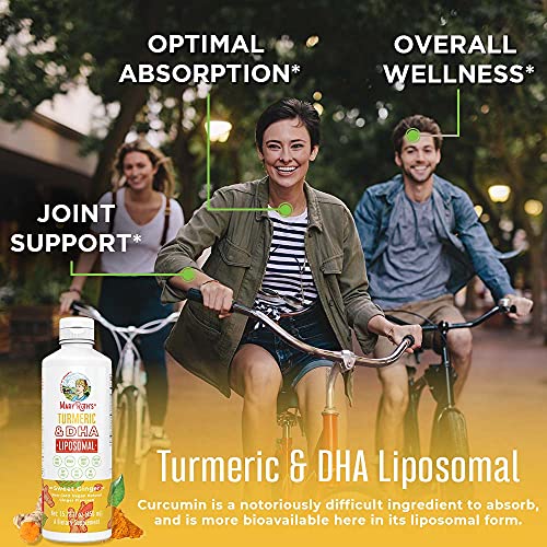 Turmeric & DHA Liposomal & Vitamin C Liposomal Bundle by MaryRuth's | Enhanced Absorption Supplement for Cognitive Maintenance, Mood Enhancement, Joint Health | Vitamin C, Immune Support for Adults