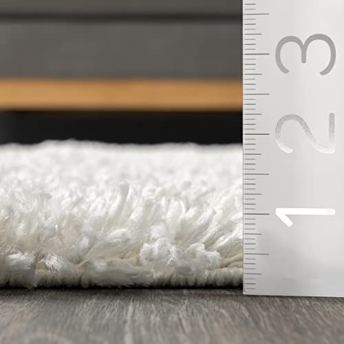 nuLOOM Neva Modern Tasseled Shag Area Rug, 5' 3" x 7' 7", Ivory