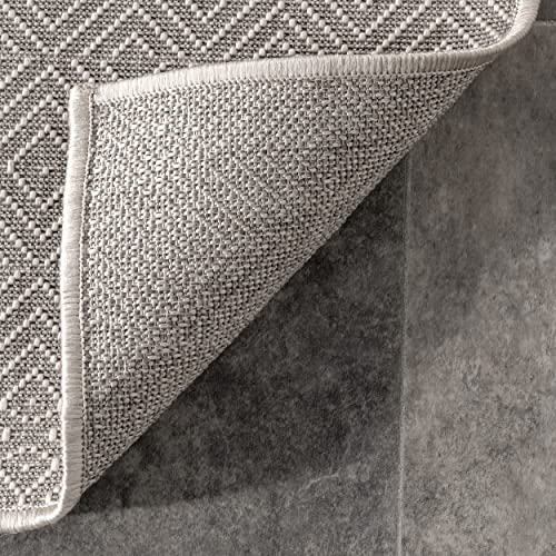 nuLOOM Paloma Abstract Geometric Indoor/Outdoor Area Rug, 4' x 6', Grey