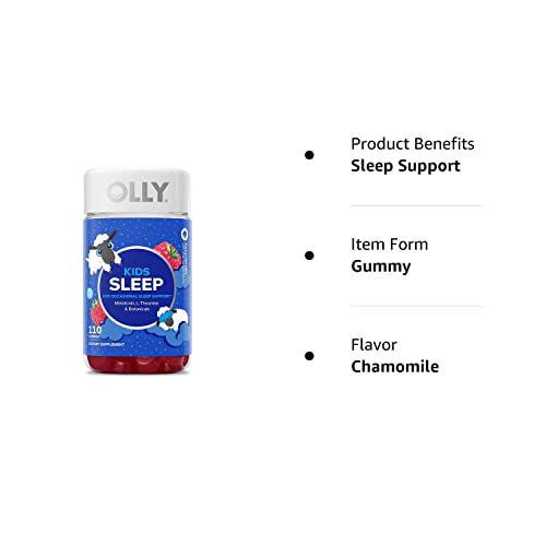 Olly Kids Sleep Gummies Supplement with Melatonin & L-theanine Chamomile (110 Gummies)