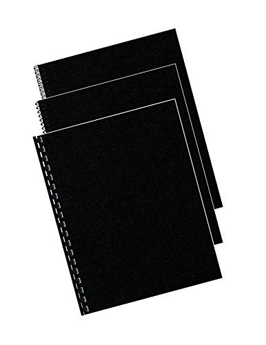 Fellowes Binding Linen Presentation Covers, Letter, Black, 200 Pack (5217001), Black Linen
