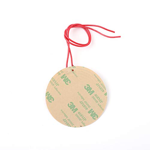 4 PCS Film Heater Plate Adhesive Pad, Icstation PI Heating Elements Film Round 12V 13W Adhesive Polyimide Heater Plate 70mm