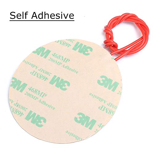4 PCS Film Heater Plate Adhesive Pad, Icstation PI Heating Elements Film Round 12V 13W Adhesive Polyimide Heater Plate 70mm