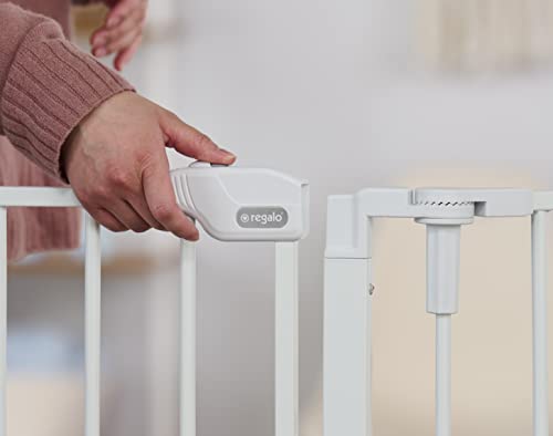Regalo 76 Inch Super Wide Configurable Baby Gate, 3-Panel, Includes Wall Mounts and Hardware