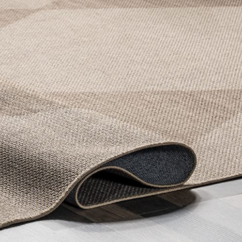 nuLOOM Simple Diamond Easy-Jute Machine Washable Accent Rug, 3' x 5', Natural