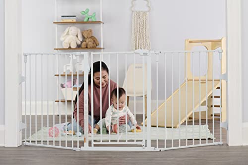 Regalo 76 Inch Super Wide Configurable Baby Gate, 3-Panel, Includes Wall Mounts and Hardware