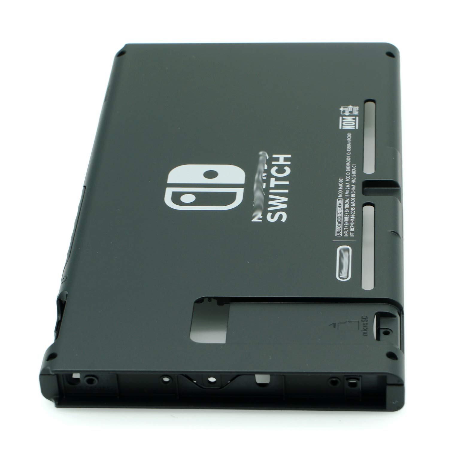 Black Rear Back Cover Replacement Housing Shell Case Bottom for Nintendo Switch Backplate (US Edition)