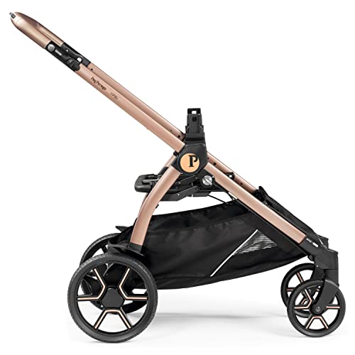 Ypsi β Compact Single to Double Stroller β Compatible with All Primo Viaggio Infant Car Seats & Ypsi Bassinets - Made in Italy - Mon Amour (Beige, Pink, & Rose Gold)