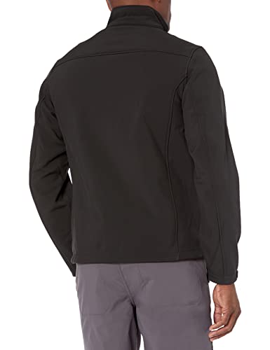Amazon Essentials Men's Water-Resistant Softshell Jacket, Black, X-Small