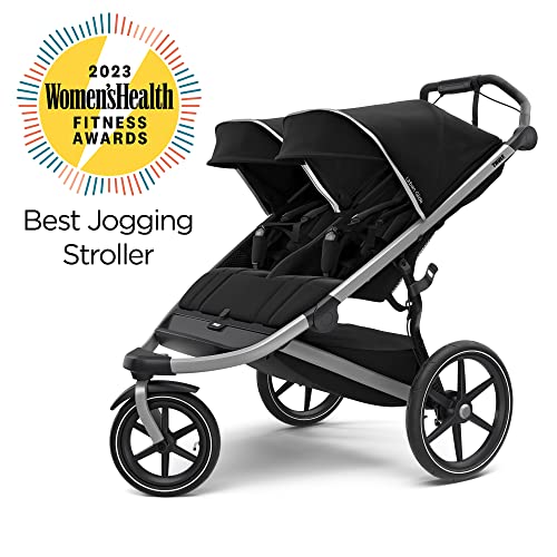 Thule Urban Glide 2 Jogging Stroller - Double Baby Stroller Perfect for Daily Strolling and Jogging - Features 5-Point Harness, Lightweight and Compact, Durable and Versatile Design for All Terrains