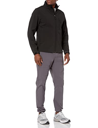 Amazon Essentials Men's Water-Resistant Softshell Jacket, Black, X-Small