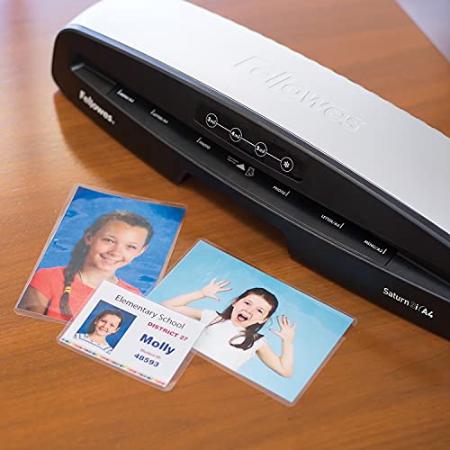 Fellowes 52007 Laminating Pouches, 5Mil, 2-5/8 X 3-7/8, Id Size, 25/Pack