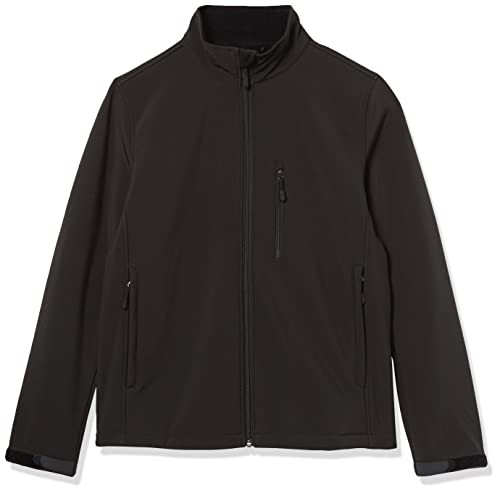 Amazon Essentials Men's Water-Resistant Softshell Jacket, Black, X-Small