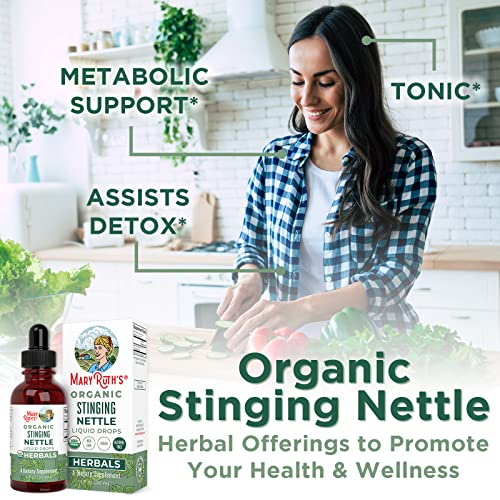 Stinging Nettle | USDA Stinging Nettle Leaf | Stinging Nettle for Glucose Metabolism Support | Detox Supplement | Herbal Blend for Detoxification | Vegan | Non-GMO | Gluten Free | 1 Fl Oz