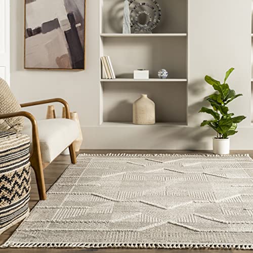 nuLOOM Haida Moroccan Tiles High/Low Tasseled Area