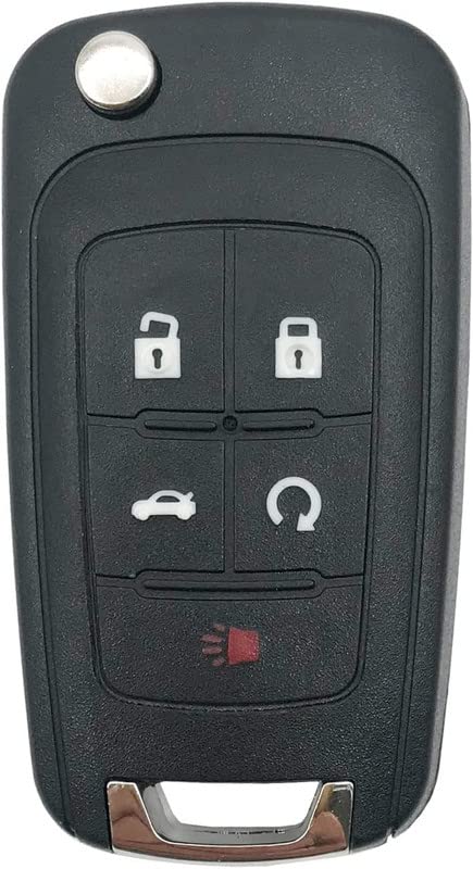 Horande Folding Flip Replacement Key Fob Cover Case fit for Chevy Malibu Camaro Cruze Impala Equinox Sonic Terrain Keyless Entry Key Fob Shell