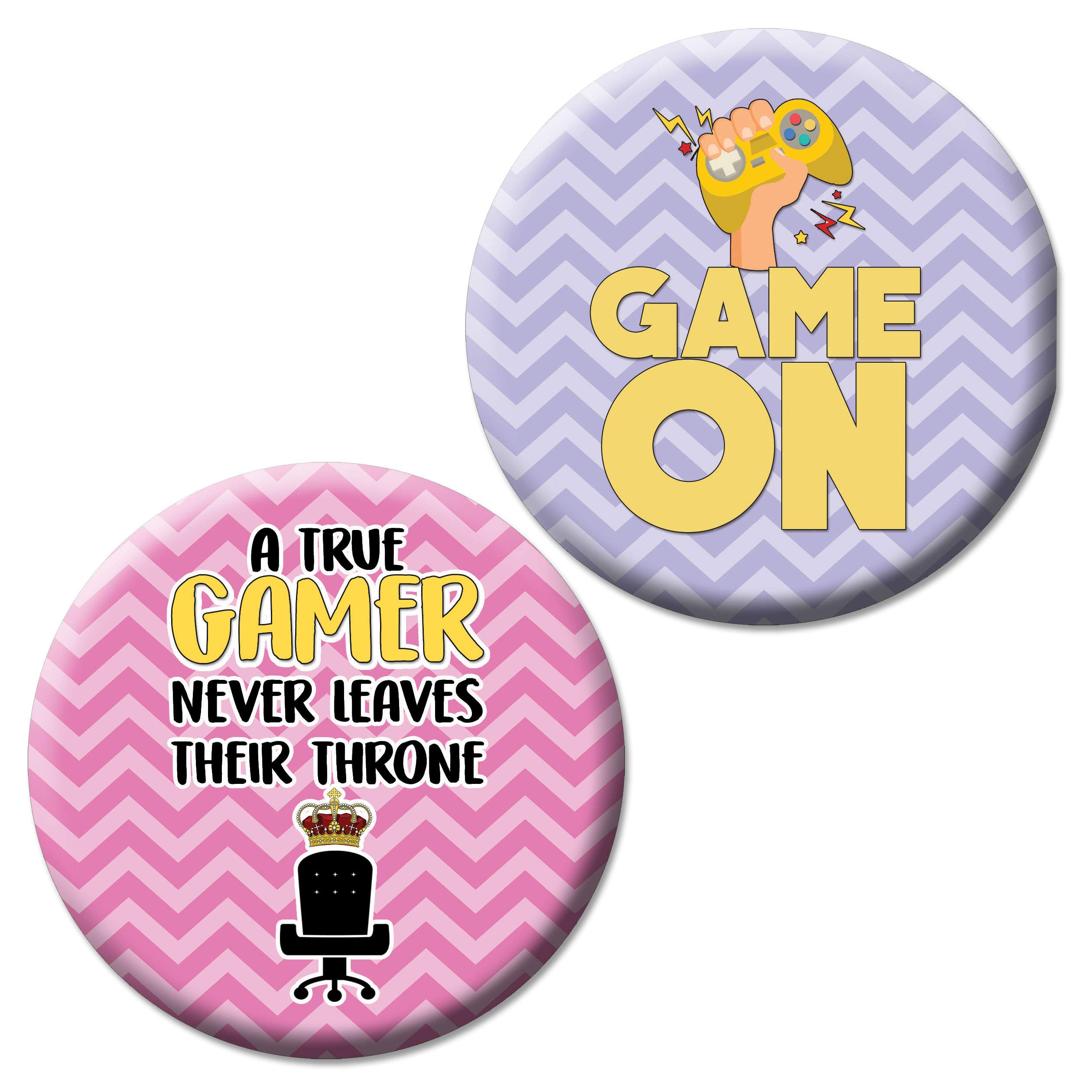 Creanoso Funny Wearable DIY Custom Design Art Button Badges - Gamer (10-Pack) - Stocking Stuffers Premium Quality Gift Ideas for Children, Teens, & Adults - Corporate Giveaways & Party Favors