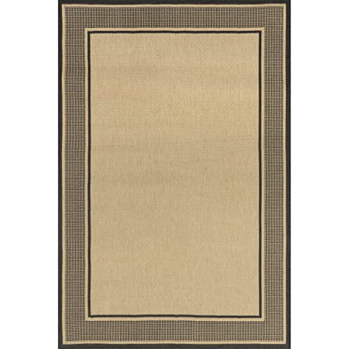 nuLOOM Gris Border Indoor/Outdoor Area Rug, 8', Beige