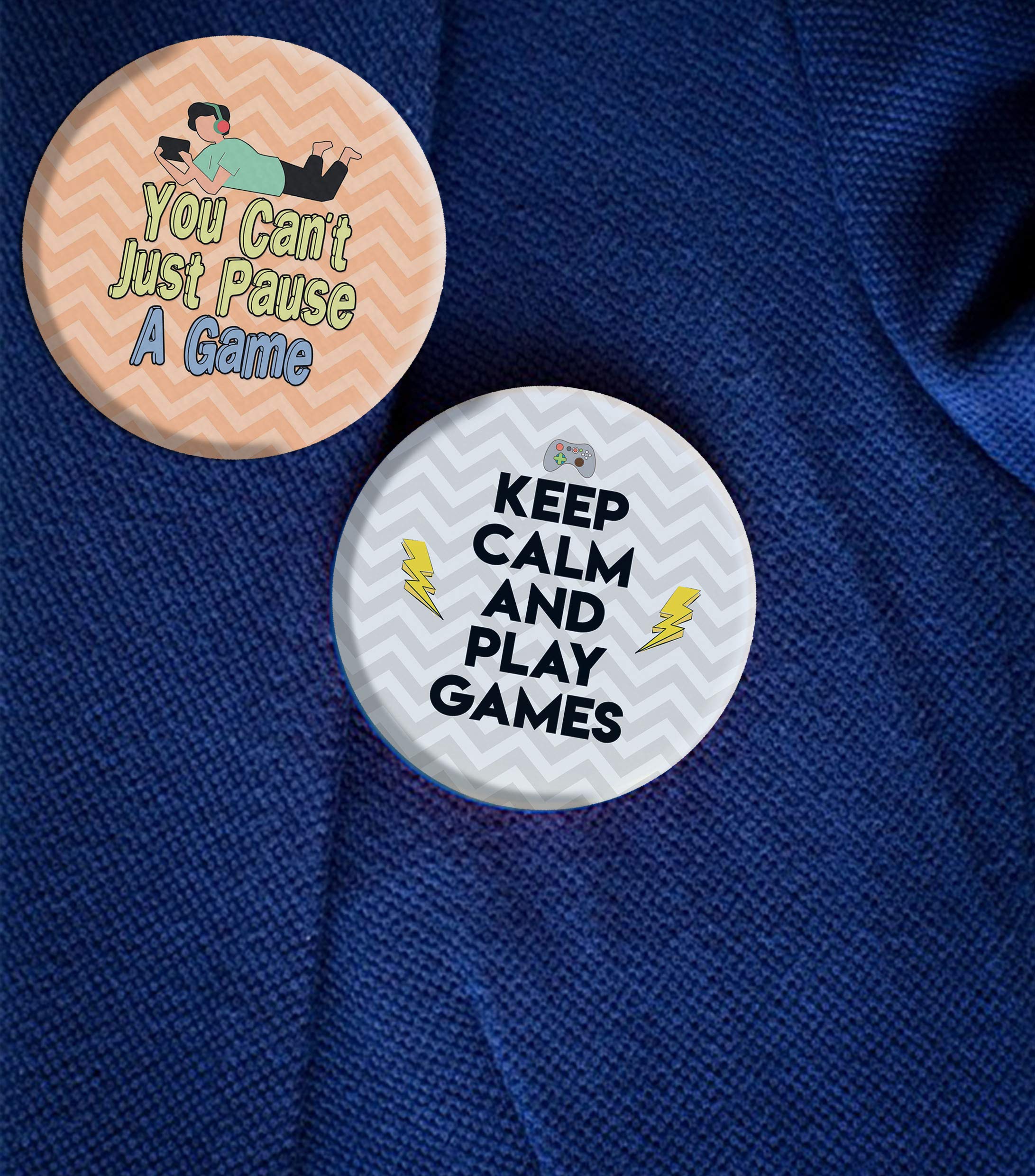 Creanoso Funny Wearable DIY Custom Design Art Button Badges - Gamer (10-Pack) - Stocking Stuffers Premium Quality Gift Ideas for Children, Teens, & Adults - Corporate Giveaways & Party Favors