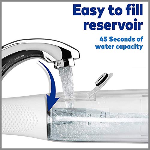 Waterpik WF02 Cordless Express Water Flosser and Replacement Plaque Seeker Tips Pack of 2 for Implants and Dental Work, Battery Operated, Portable & Waterproof