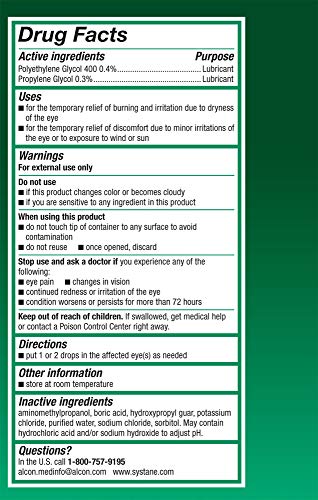 Systane Ultra Lubricant Eye Drops, 60 Count (Pack of 1), (Packaging may vary)