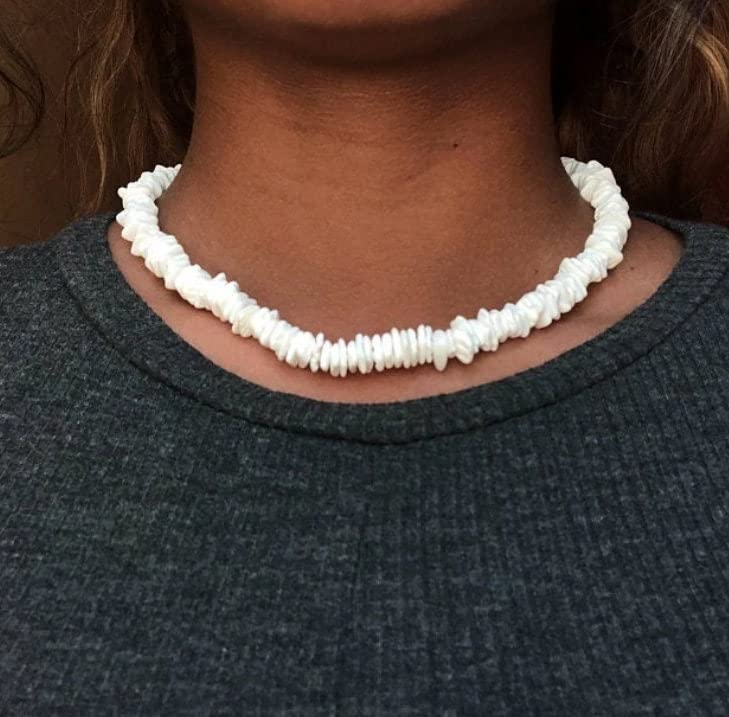 Lameybrt Cowrie shell Surfer Necklaces Beach Handmade Choker Hawaiian Summer Conch Necklace for Women (EG-CTTT-7DK8)