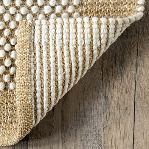 nuLOOM Branna Casual Bordered Wool Area Rug, 8' x 10', Beige