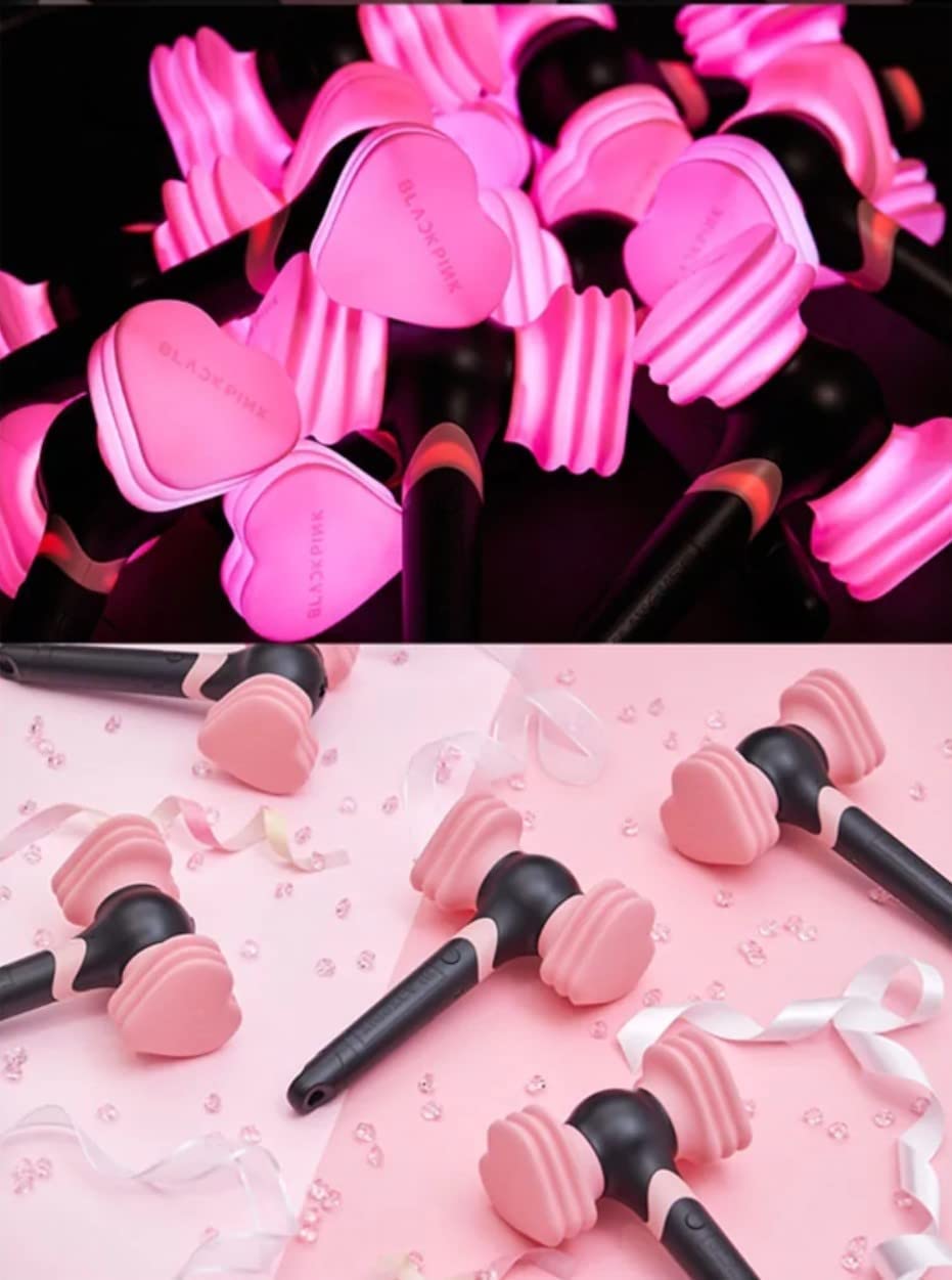 Niaycouky Black Pink Official Lightstick Version 2.0, Fan Light Stick Cheering for K-Pop Idol Concert Lighting Party Supplies with 52pcs Photocards Set