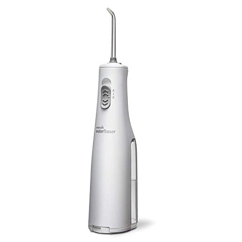 Waterpik WF02 Cordless Express Water Flosser and Replacement Plaque Seeker Tips Pack of 2 for Implants and Dental Work, Battery Operated, Portable & Waterproof