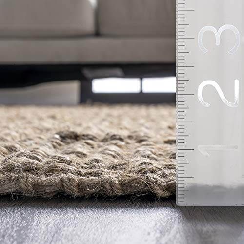 nuLOOM Daniela Farmhouse Chunky Jute Area Rug, 5' x 7' 6", Natural