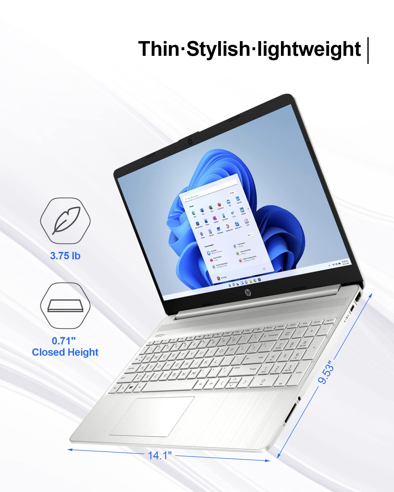 HP 15.6" Touchscreen Laptop, 32GB RAM, 1TB SSD, Intel Core i3-1115G4 Processor, 11 H Battery Life, Wi-Fi, Bluetooth, Webcam, HDMI, Windows 11 Home in S Mode