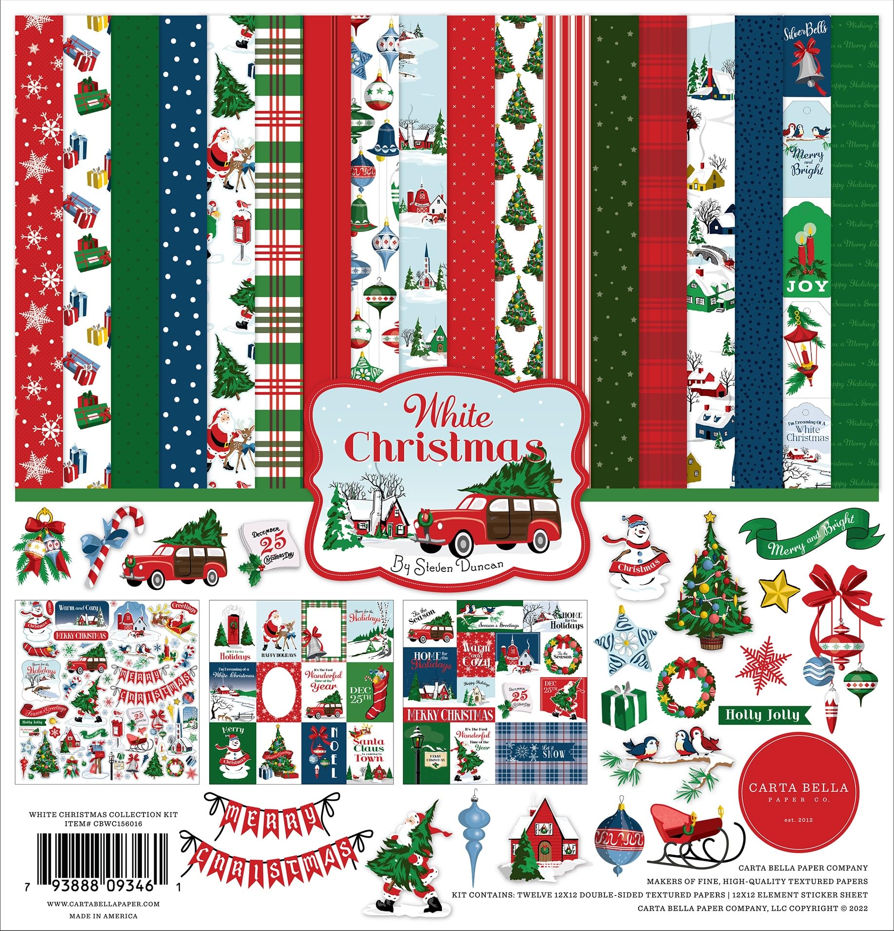 Carta Bella Collection Kit 12"X12"-White Christmas
