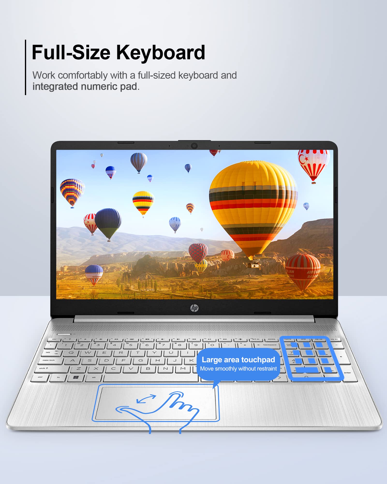 HP 15.6" Touchscreen Laptop, 32GB RAM, 1TB SSD, Intel Core i3-1115G4 Processor, 11 H Battery Life, Wi-Fi, Bluetooth, Webcam, HDMI, Windows 11 Home in S Mode