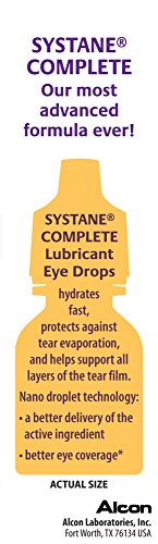 Systane Complete Lubricant Eye Drops, 0.34 Fl Oz, 2 Count (Pack of 1)