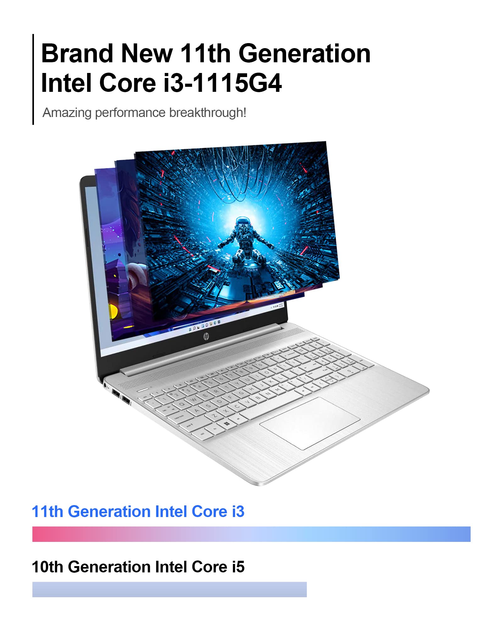 HP 15.6" Touchscreen Laptop, 32GB RAM, 1TB SSD, Intel Core i3-1115G4 Processor, 11 H Battery Life, Wi-Fi, Bluetooth, Webcam, HDMI, Windows 11 Home in S Mode