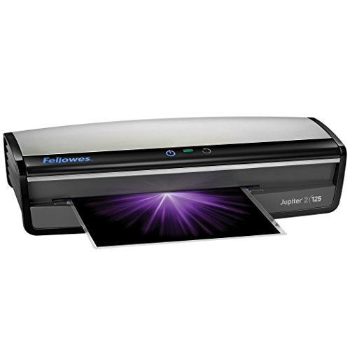 Fellowes Jupiter 2 125 Laminator with 10 Pouches, 12.5 Inch (5734101), Black & Grey