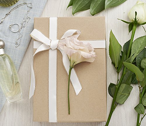 MESHA Cardboard Paper Box for Jewelry and Gift 8x5.5x1.25 Inch Thick White Paper Box With Cotton Lining (Brown-10Pcs)