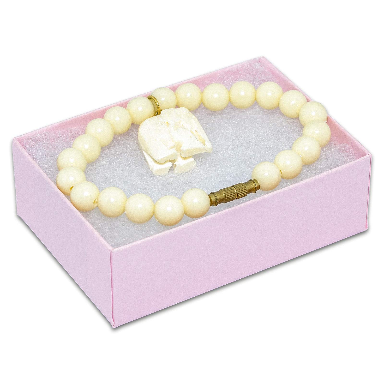 TheDisplayGuys - 100-Pack #32 Cotton Filled Cardboard Paper Jewelry Boxes Gift Case - Pastel Pink (3.3" x 2.3" x 1.0") - for Shipping or Storage