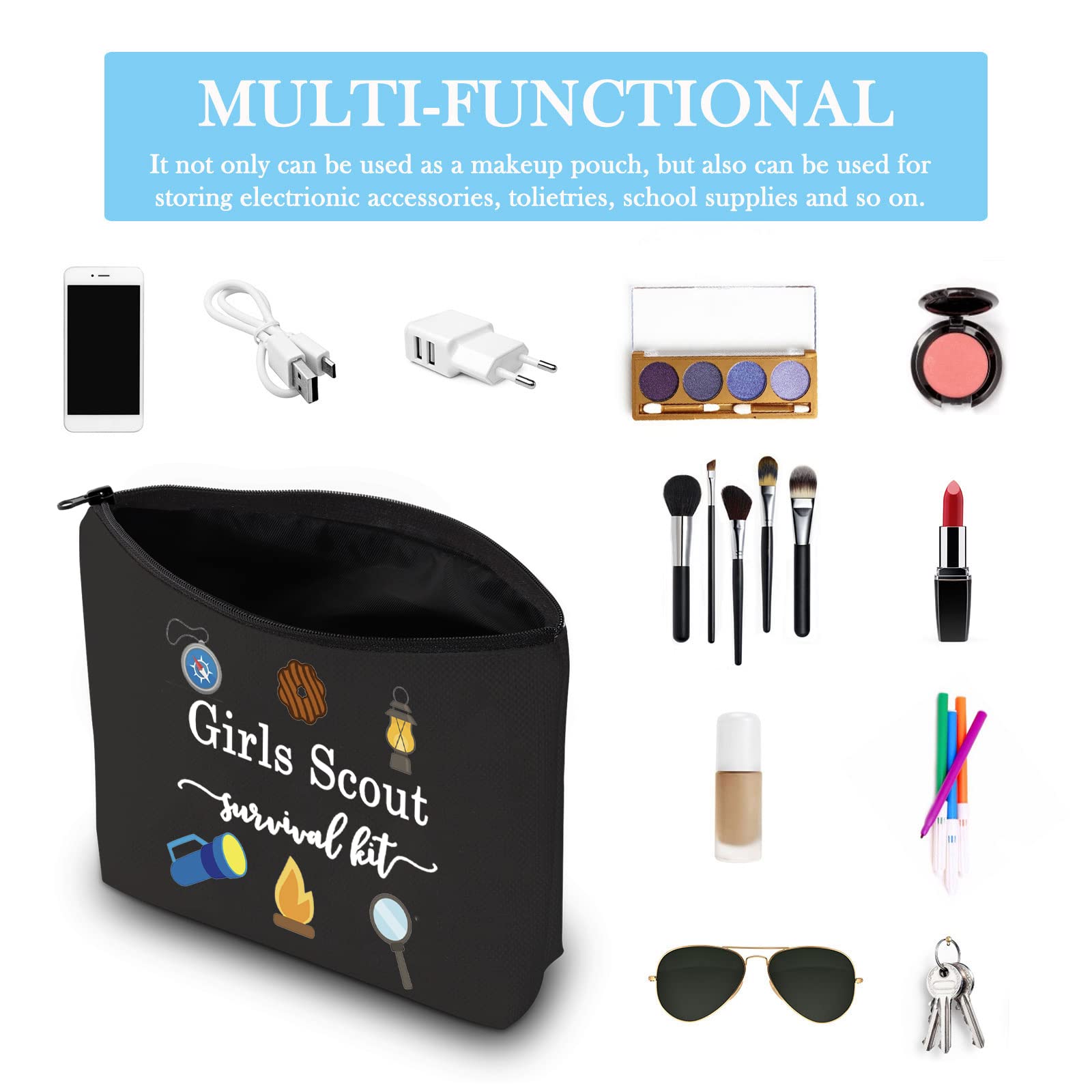GJTIM Girls Scout Gift Scout Leader Gift Girls Scout Survival Kit Funny Zipper Pouch Accessories