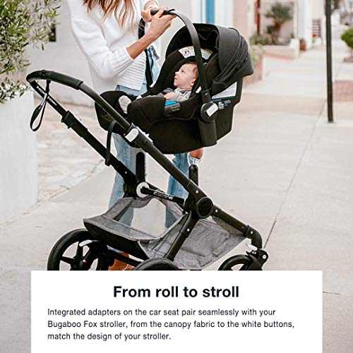 Bugaboo Turtle by Nuna Car Seat + Base - Compatible with Bugaboo Fox, Fox 2 and Lynx Strollers Only - Fits Infants 4 to 32 Pounds - 5-Point Safety Harness - Lightweight Car Seat - Black