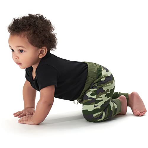 Gerber Baby Boys' Toddler 3-Pack Jogger Pants, Camo, Newborn