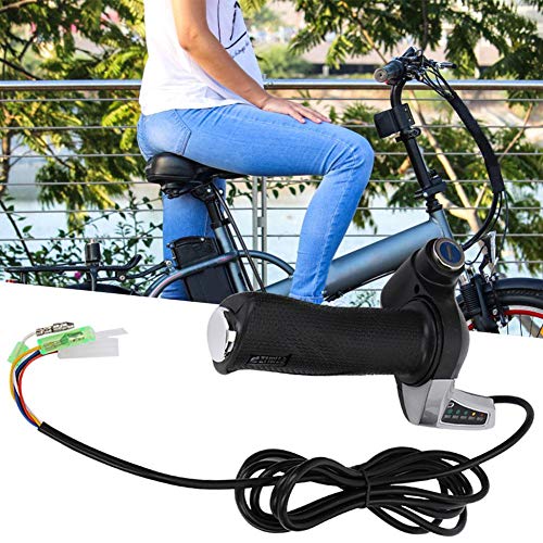 36v 48V 1000W Motor Brushed Speed Controller with Locking Throttle Twist Grip & Power Display for E-Bike(36V 1000W)