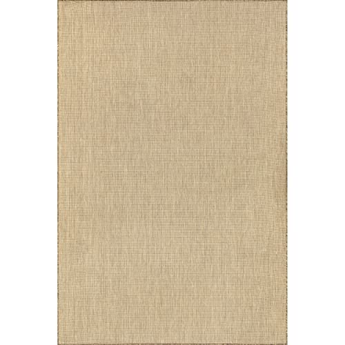 nuLOOM Easy-Jute Nakia Solid Indoor/Outdoor Area Rug, 5' x 8', Natural