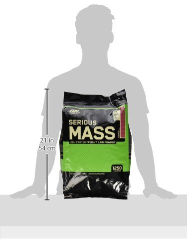 Optimum Nutrition Serious Mass Strawberry Weight Gain Protein Powder | 12 lbs