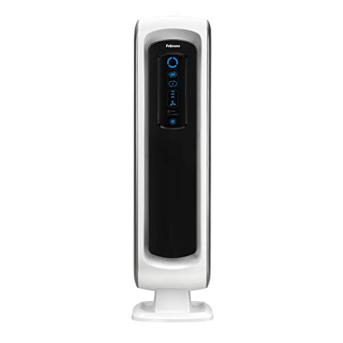 Fellowes AeraMax 100 Air Purifier for Mold, Odors, Dust, Smoke, Allergens and Germs with True HEPA Filter and 4-Stage Purification - 9320301, White, Small