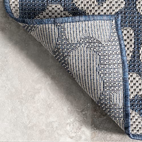 nuLOOM Terenia Leopard Indoor/Outdoor Area Rug, 8' x 10', Blue