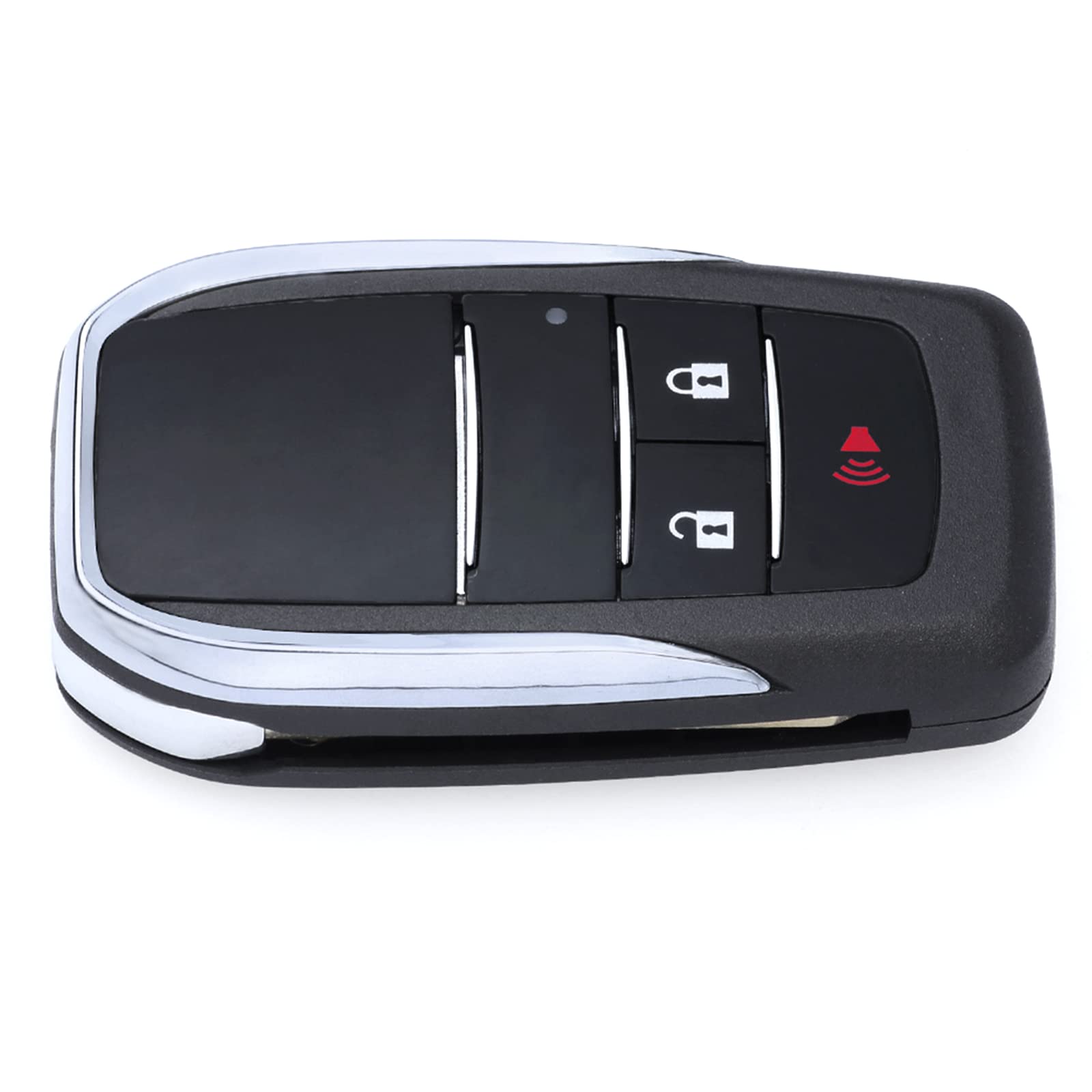 Keymall Modified Upgraded Flip Key Shell Case Replacement for Toyota RAV4 Camry for Scion TOY43,JUST A Key CASE (Upgraded 3 Buttons)