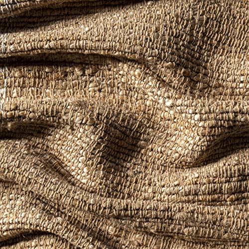nuLOOM Vicky Striped Jute Blend Tasseled Area Rug, 5' x 8', Natural