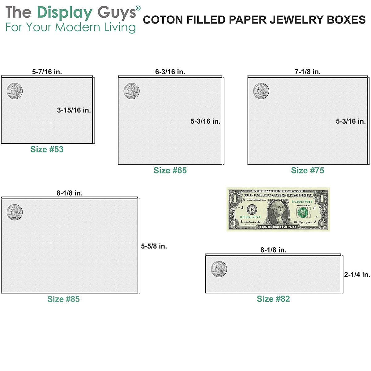 TheDisplayGuys - 100-Pack #33 Cotton Filled Cardboard Paper Jewelry Boxes Gift Case - Pearl Teal (3.5" x 3.5" x 1.0") - for Shipping or Storage